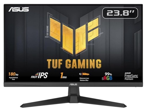 Monitor ASUS TUF VG249Q3A 23.8"/IPS/1920x1080/180Hz/1ms GtG/HDMIx2,DP/freesync/VESA/zvučnici/crna