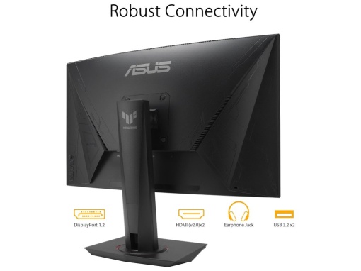 Monitor ASUS TUF VG27VQM 27"/VA,zakrivljen/1920x1080/240Hz/1ms MPRT/HDMIx2,DP,USB/freesync/visina