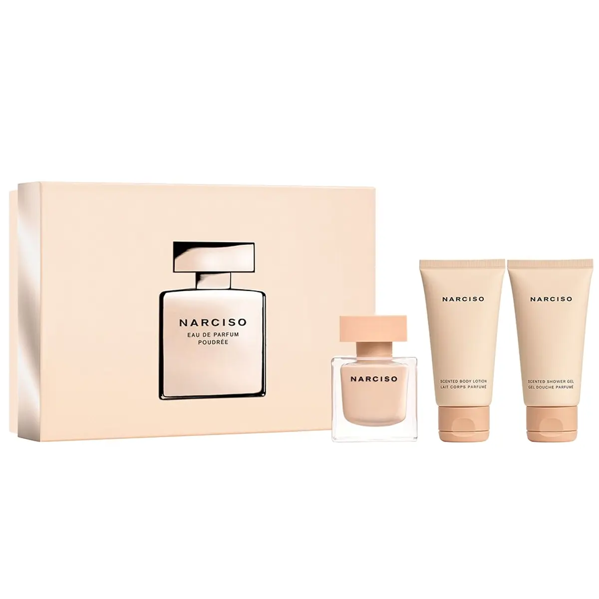 NARCISO RODRIGUEZ Poklon set za žene Poudree EDP 50 ml + Body losion 50 ml + gel za tuširanje 50 ml