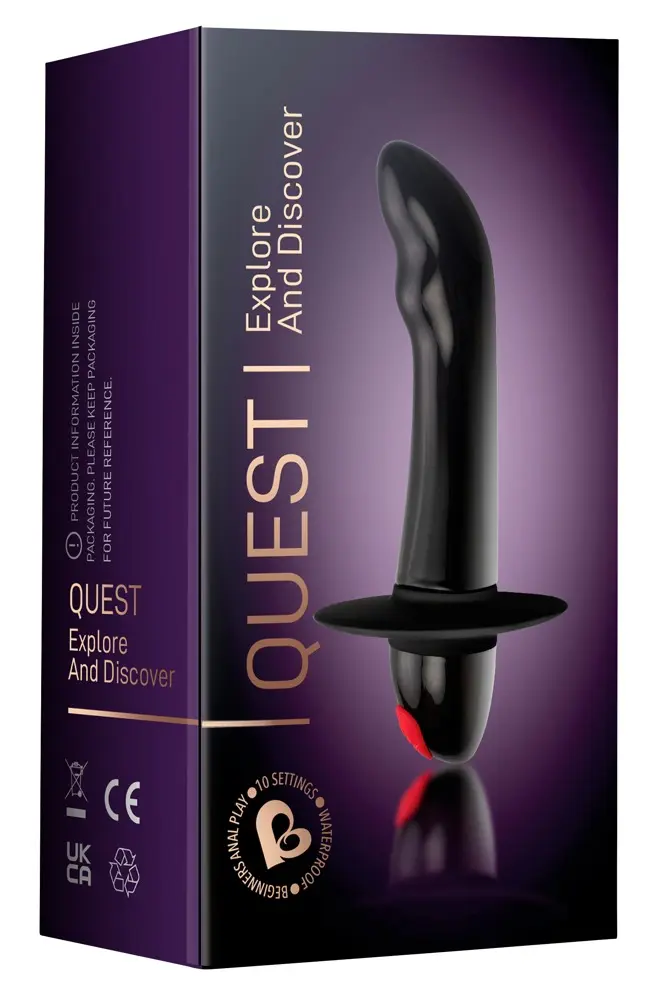 Rock Off Quest Vibrator za prostatu, Crni