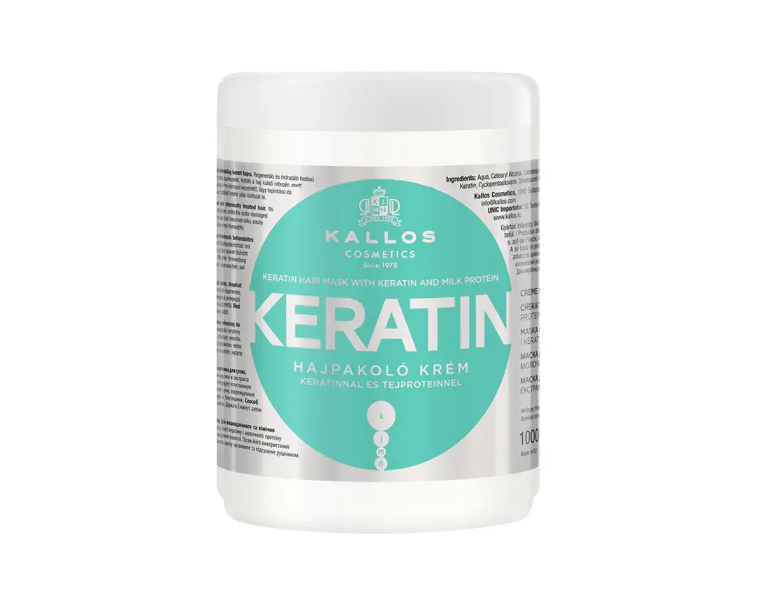 KALLOS Keratin Maska za kosu, 1000ml