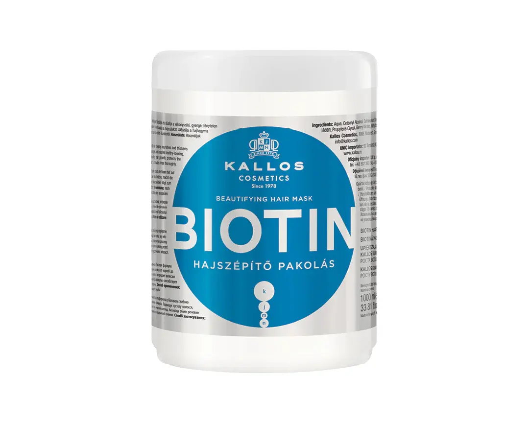 KALLOS Biotin Maska za kosu, 1000ml