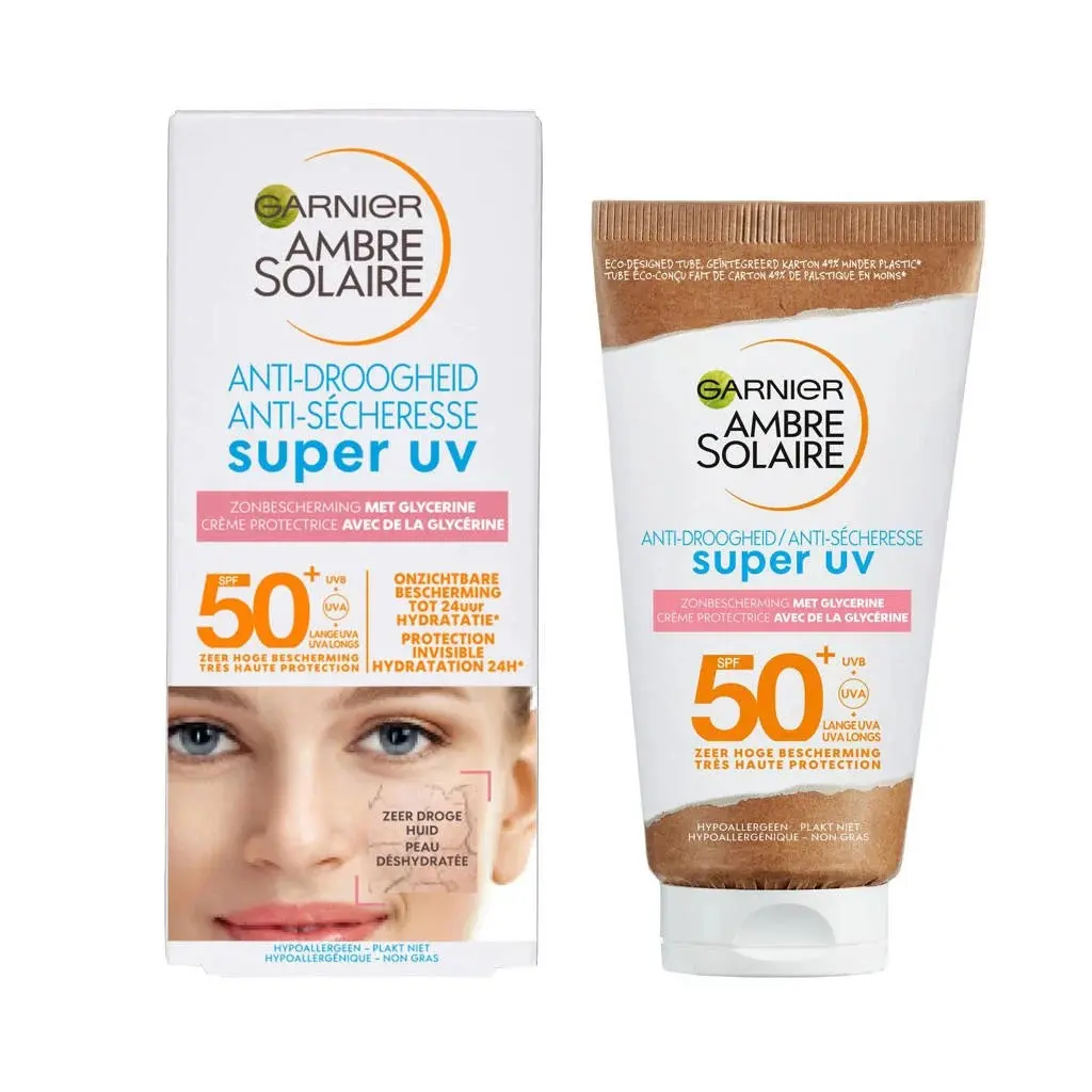 GARNIER Ambre Solaire Super UV Krema za zaštitu od sunca za suvu kožu SPF 50+, 50ml