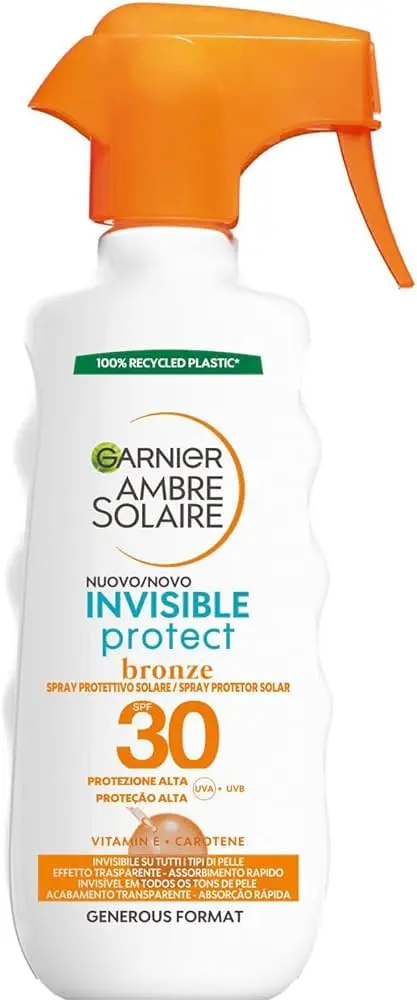 GARNIER Ambre Solaire Sprej za samopotamnjivanje Invisible Protect Bronze SPF 30, 300ml