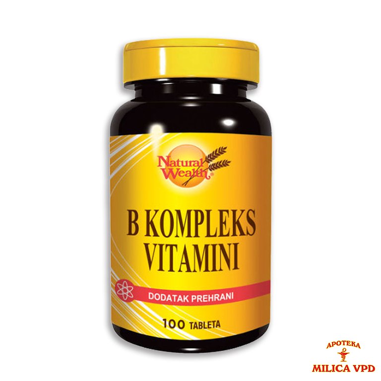 B-COMPLEX Vitamini – Natural Wealth – 100 Tableta