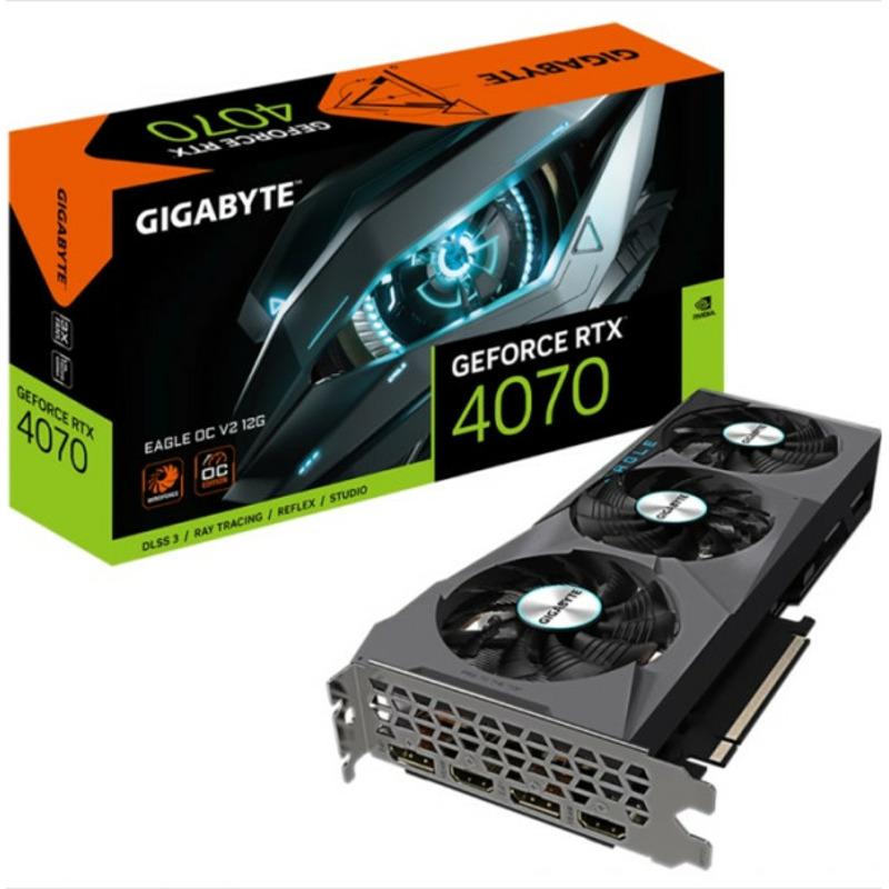 SVGA Gigabyte RTX4070 EAGLE OC 12GB GDDR6, GV-N4070EAGLE OCV2-12GD