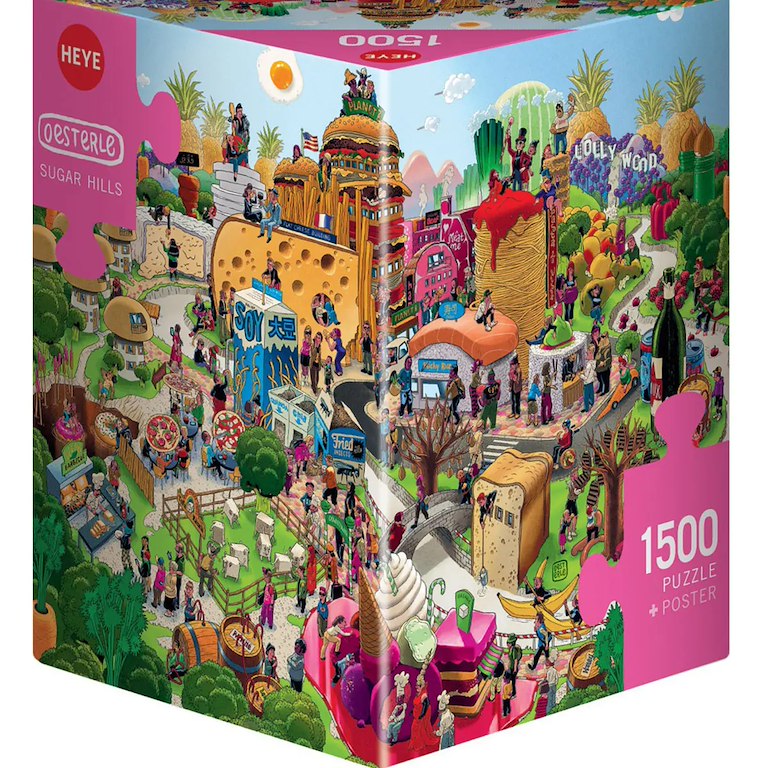 HEYE Puzzle Triangle Uli Oesterle Cartoon Sugar Hills 30048,1500 delova