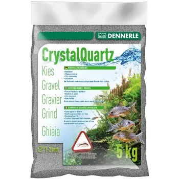 Dennerle Crystal Quartz Gravel Kamen Šljunak za akvarijum, 5kg, Crni