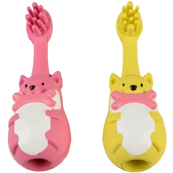 Duvo+ Igračka za pse Gumena Toothbrush animals 4x4x11cm, Roze