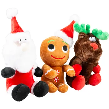 Duvo+ Igračka za pse Xmas Pliš cuddle trio, Deda Mraz