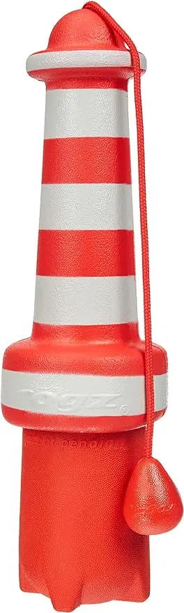 Rogz Lighthouse Svetionik Igračka za pse, L, 24cm, Narandžasto-bela