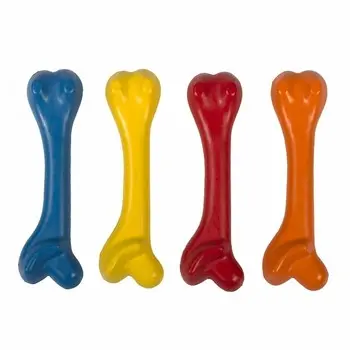 Duvo+ Igračka za pse Dogtoy rubber dog bone budy 12cm, Žuta