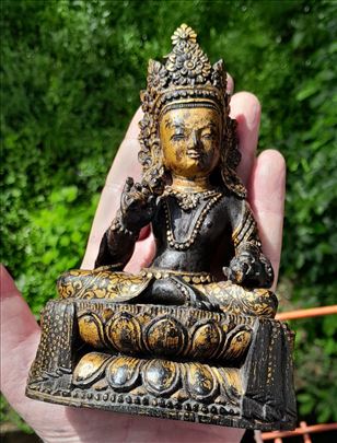 Tibetan Vajrasattva , 1700-1800 carved wood