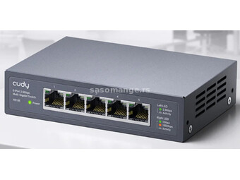 Cudy HS105 5-Port 2.5G Unmanaged Metal Switch za NAS zahteve koji zahtevaju intenzivnu propusnost