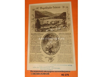 Bavaria AK Bayrischzell 1930s OBB Martl Staudacher Guitar Song Text Music (RZ- 275)