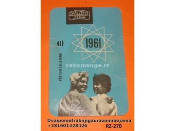 Carl zeiss jena 1961 calendar (RZ-270)