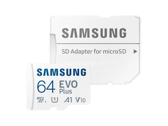 SAMSUNG Memorijska kartica&nbsp;EVO PLUS MicroSD Card 64GB class 10 + Adapter MB-MC64KA