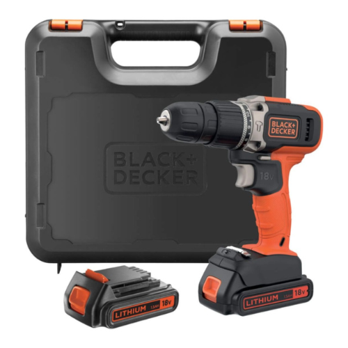 BLACK & DECKER BCD003C2K Akumulatorska vibraciona bušilica-odvrtač + 2 x akumulator 1.5 Ah + kofer