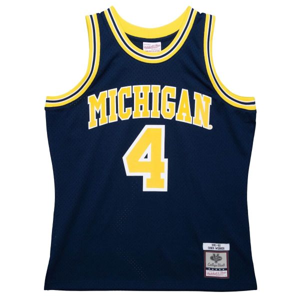 REPLICA CHRIS WEBBER UNIVERSITY OF MICHIGAN ROAD 1991 JERSEY 'DARK BLUE'