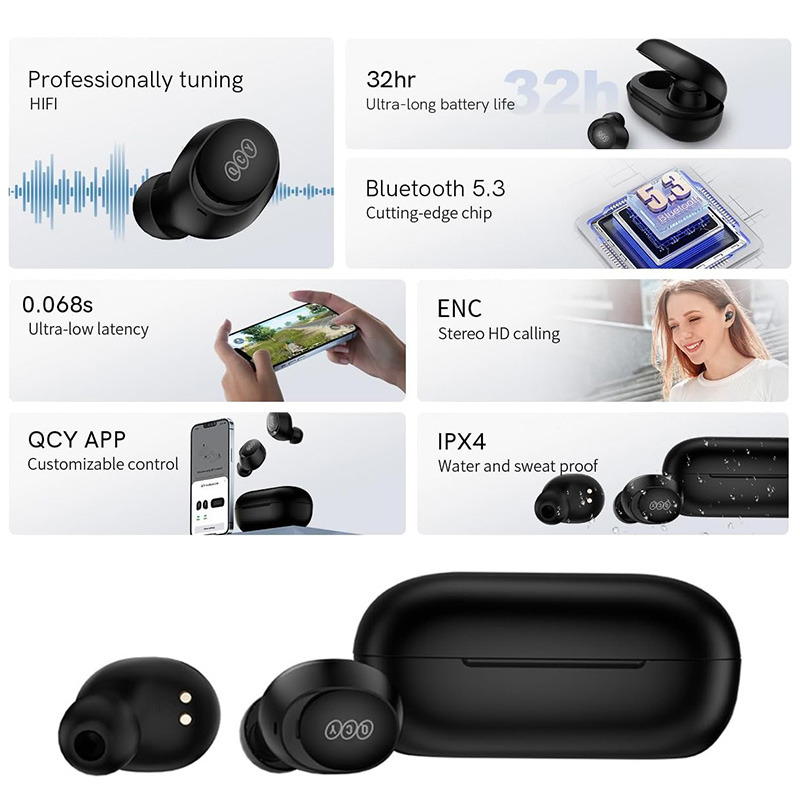 Bluetooth slusalice QCY Arcbuds lite bele