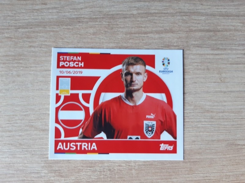 Euro 2024 Uefa Topps sličica broj AUT 5