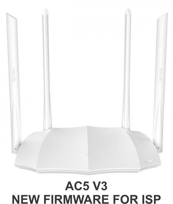 Tenda AC5 v3 * AC1200 wireless dual band ruter 2.4+5GHz, 1W/3L 10/100, 1Ghz cpu, 4x5dBi, 9v/1 (2200)