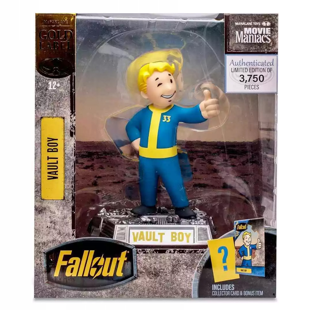 Fallout Movie Maniacs Action Figure Vault Boy (Gold Label) (15 cm)