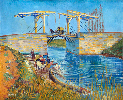 The Langlois Bridge at Arles with Women Washing (1888)