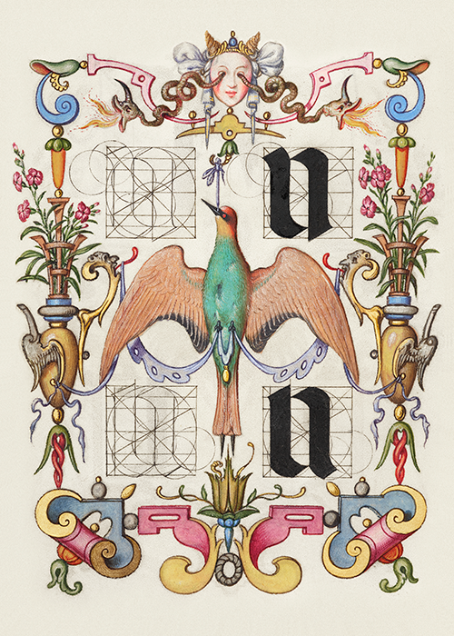 Guide for Constructing the Letters U and V (1561–1596)