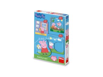 DINO Puzzle za bebe Peppa Pig - Porodica 3/4/5 delova (325135)