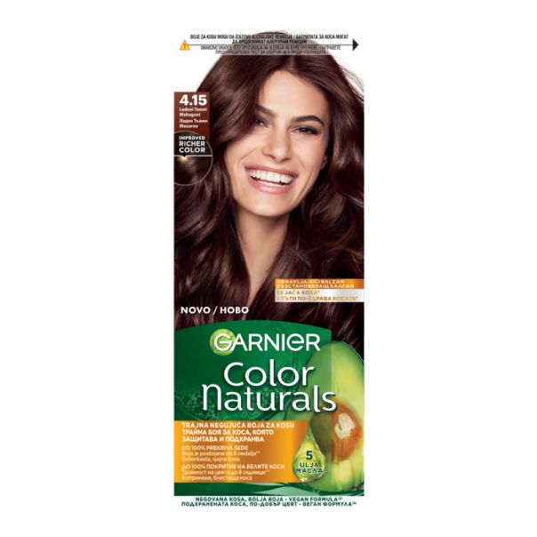 GARNIER Color Naturals Boja za kosu 4.15, ledeni tamni mahagoni