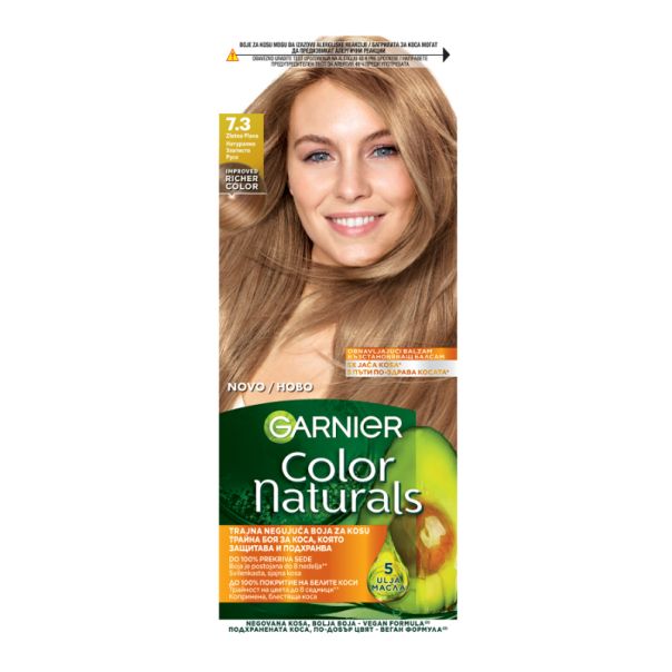 GARNIER Color Naturals Boja za kosu 7.3, zlatno plava