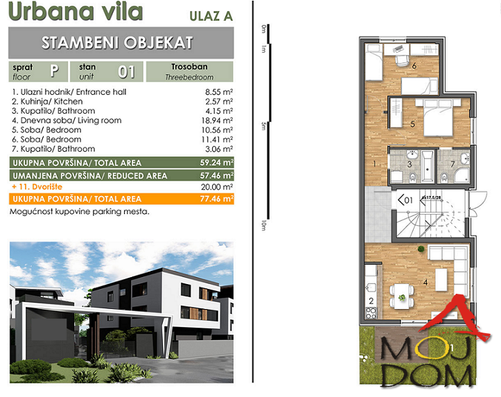 Stan,PETROVARADIN,ALIBEGOVAC,kv: 57, € 122700, ID: 1025868