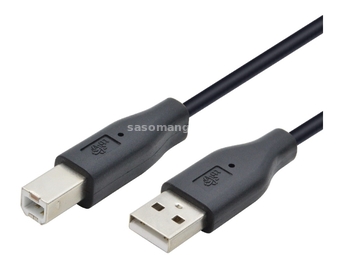 Kabl USB A - USB B M/M 5m crni