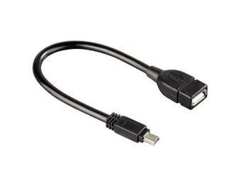 HAMA USB kabl, mini USB-B muki na USB-A enski, 15cm (39626)