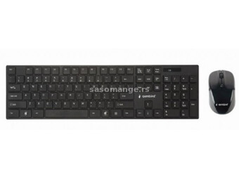 KBS-WCH-01 Gembird 2.4 GHz Slim Bezicni mis + tastatura chocolat US layout black FO 2879