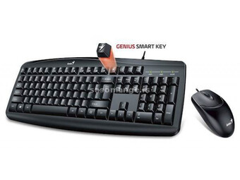 Komplet Genius Smart KM-200 tastatura + miš - US, USB, crna