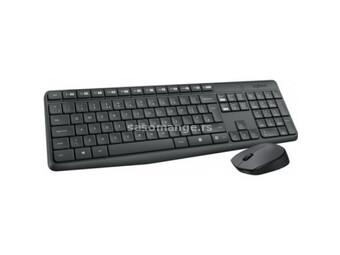 Bežični komplet tastatura + miš Logitech MK235 Wireless - USB, US, sivi, 920-007931