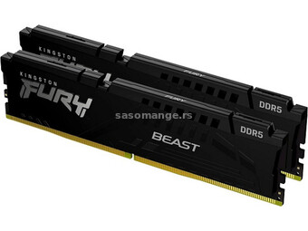 DDR5 64GB (2x32GB kit) 5200MHz [FURY BEAST], Non-ECC UDIMM, CL36 1.25V, 288-Pin 2Rx8, Memory Kit,...