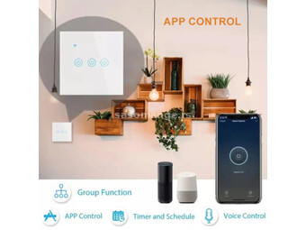 ZIGBEE-SMART-1 GANG-RSH-SP001-EU Gembird 1 Gang Wireless Remote Glass Touch Tuya ZigBee HomeKit