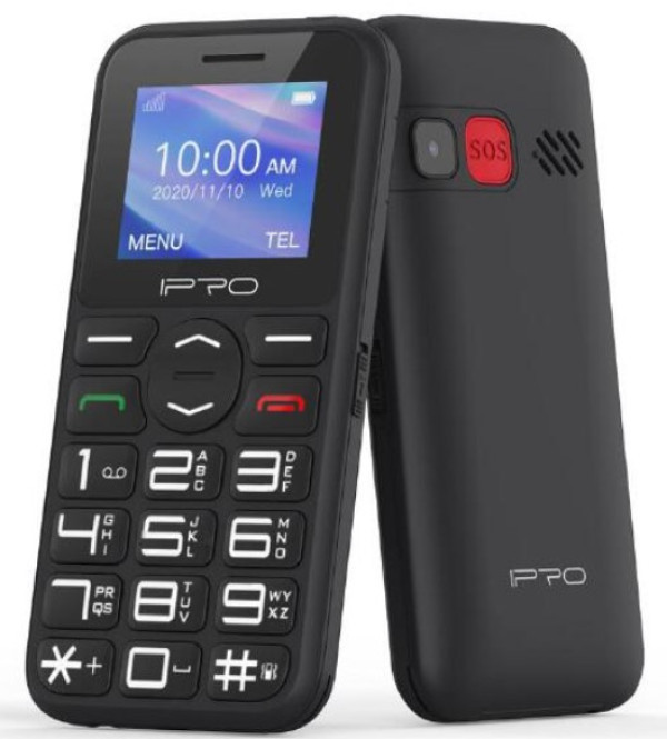 IPRO SENIOR F183 32MB, DualSIM, 3,5mm, Lampa, MP3, MP4, Kamera, Crni