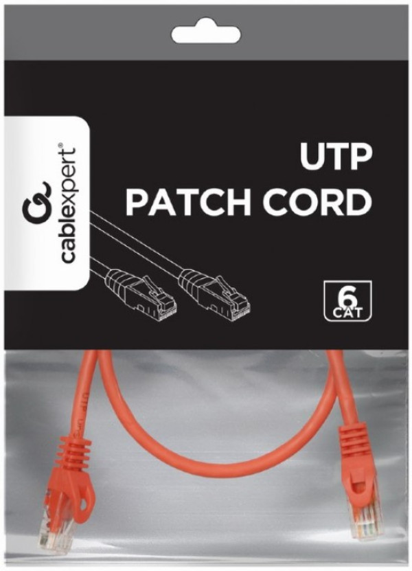 PP6U-1.5M/R Gembird Mrezni kabl, CAT6 UTP Patch cord 1.5m red