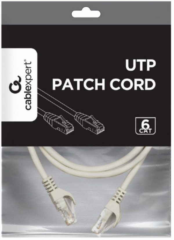 PP6U-2M Gembird Mrezni kabl, CAT6 UTP Patch cord 2m grey