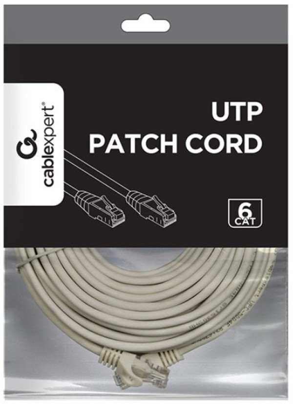 PP6U-20M Gembird Mrezni kabl, CAT6 UTP Patch cord 20m grey