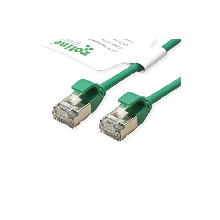 Secomp Roline GREEN U/FTP Data Center PatchCord 6A Slim LSOH zeleni 5.0m
