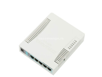 MikroTik RB951G-2HnD high power 1000mW (30dBm) ruter 300Mb/s WiFi 2.4GHz sa 5 x Gigabit LAN/WAN (...