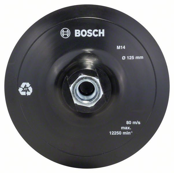 Gumena brusna ploča za ugaone brusilice, sistem prihvata na čičak, 125 mm Bosch 2609256272