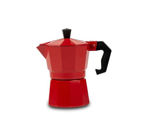 Nava crvena džezva za espresso kafu, 3 šoljice (NV10-174-002)