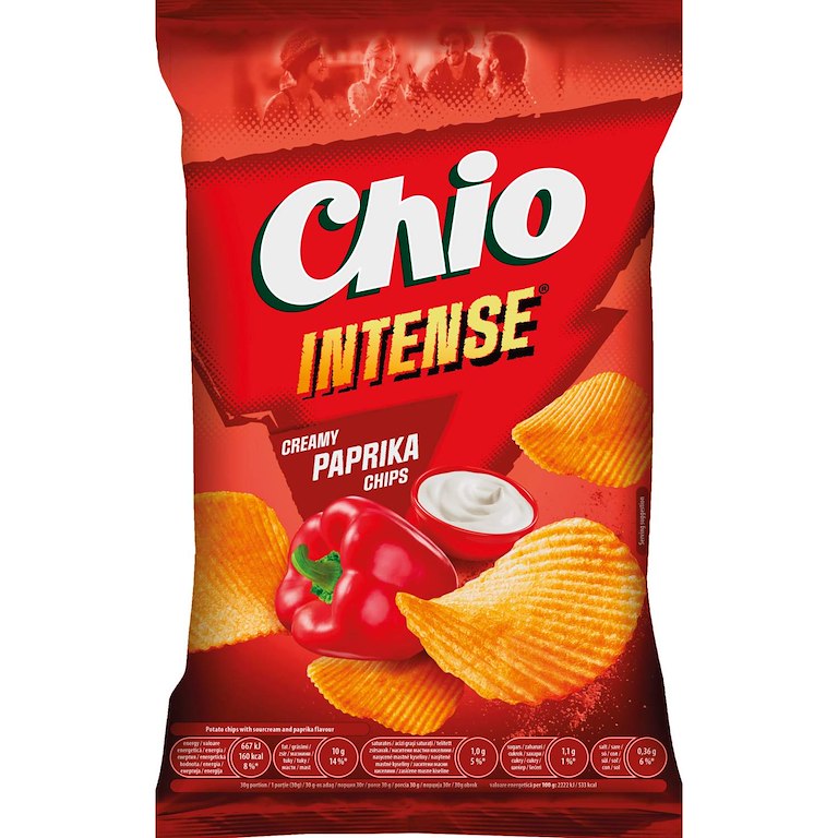 Chio čips intense creamy paprika 120g chio