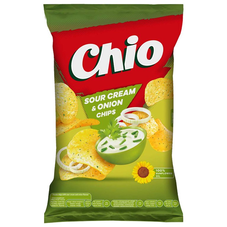 Chio čips sour cream&onion 130g chio